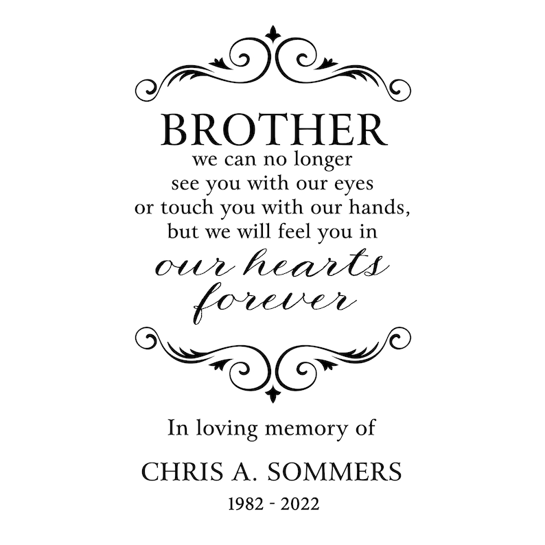 Brother Memorial Lantern | Personalized Brother Memorial Candle Lantern ...