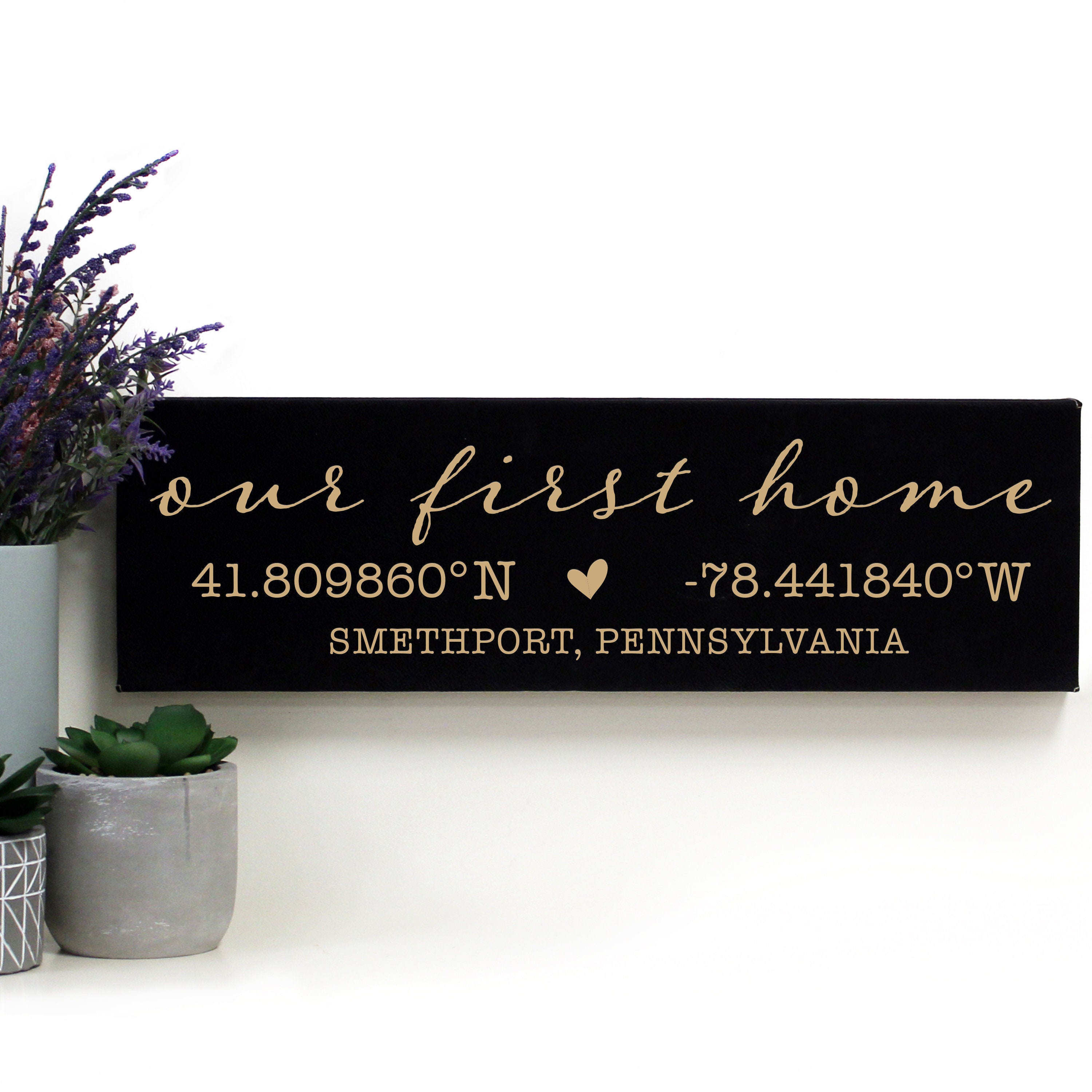 Our First Home Gift Coordinates First Home Sign First Time - Etsy