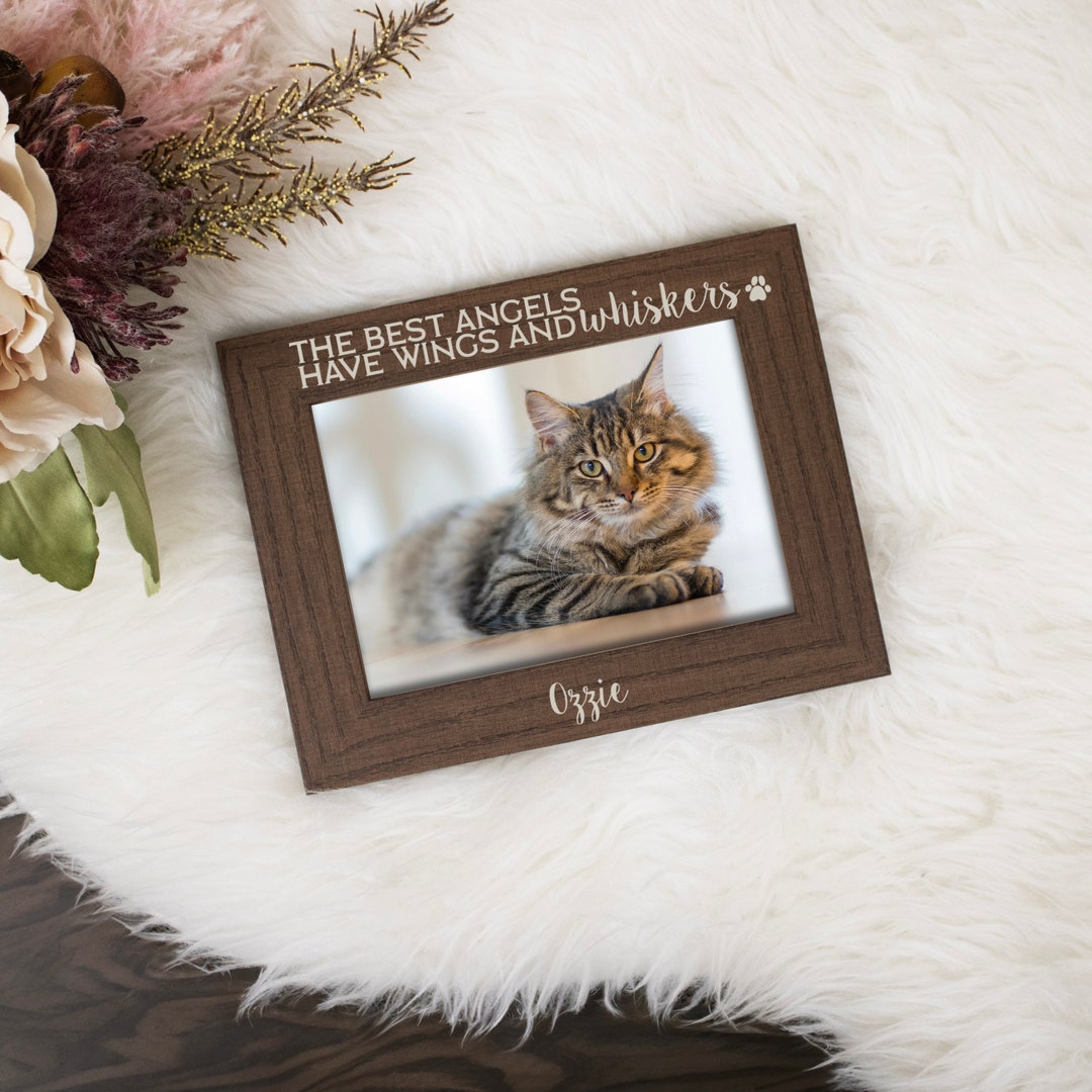 Cat Memorial Picture Frame | Personalized Cat Sympathy Gift | Cat ...