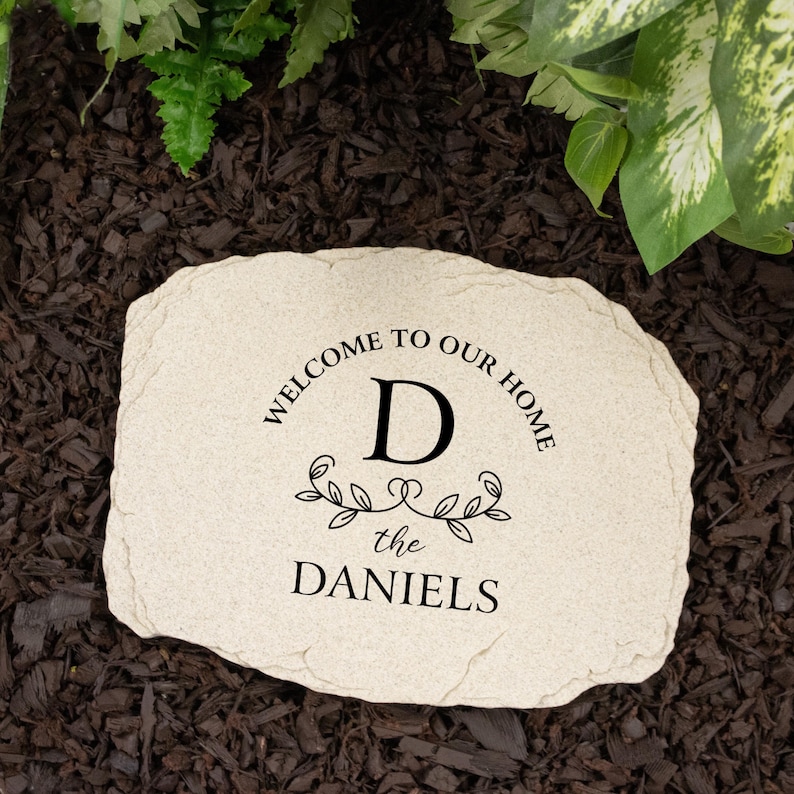 Personalized Garden Stone | Monogram Garden Stone | Gifts for Garden ...