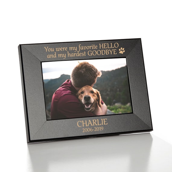 Pet Memorial Picture Frame Personalized Pet Loss Frame | Etsy