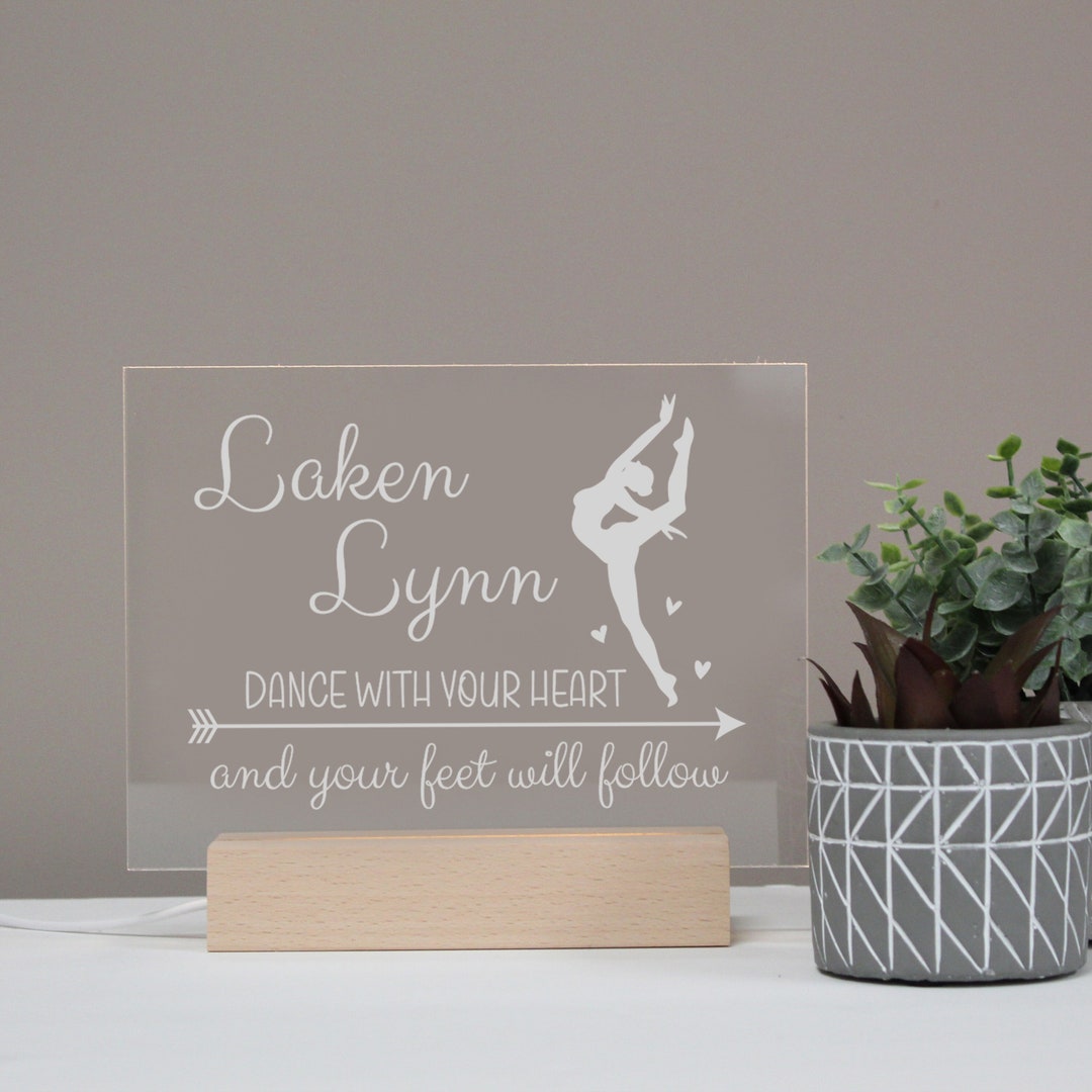 Dance With Your Heart Night Light | Personalized Dancer LED Light ...