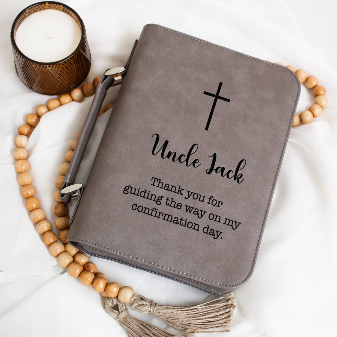 Confirmation Sponsor Bible Cover | Confirmation Sponsor Gift | Catholic ...