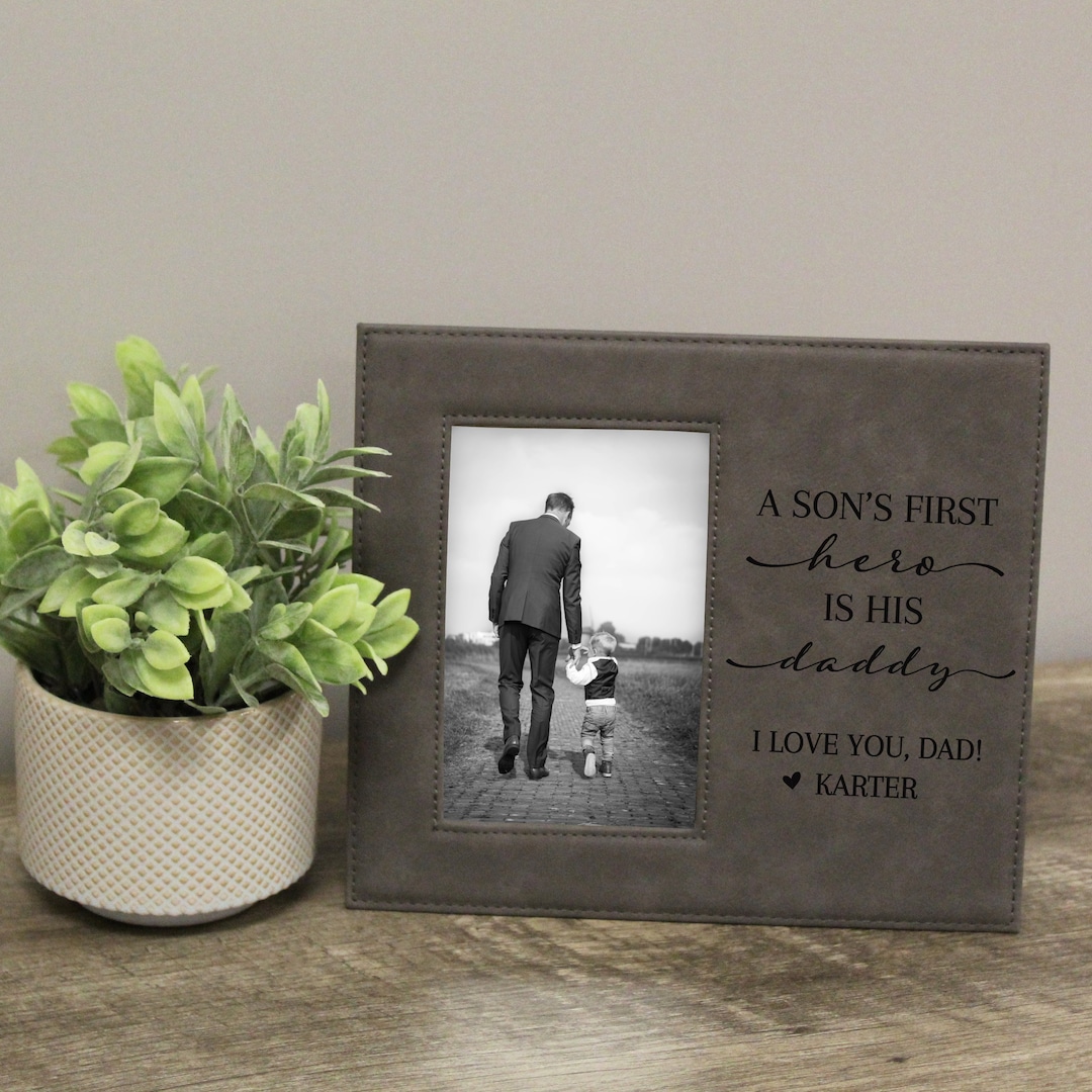 Father Son Picture Frame | Son's First Hero is Daddy | Daddy Son ...