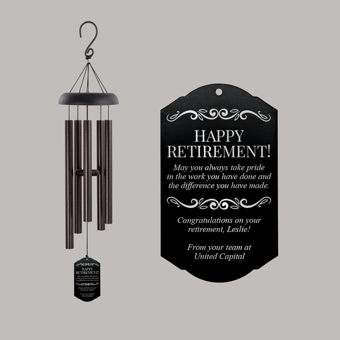 Retirement Wind Chimes Personalized | Retirement Gift for Men or Women ...