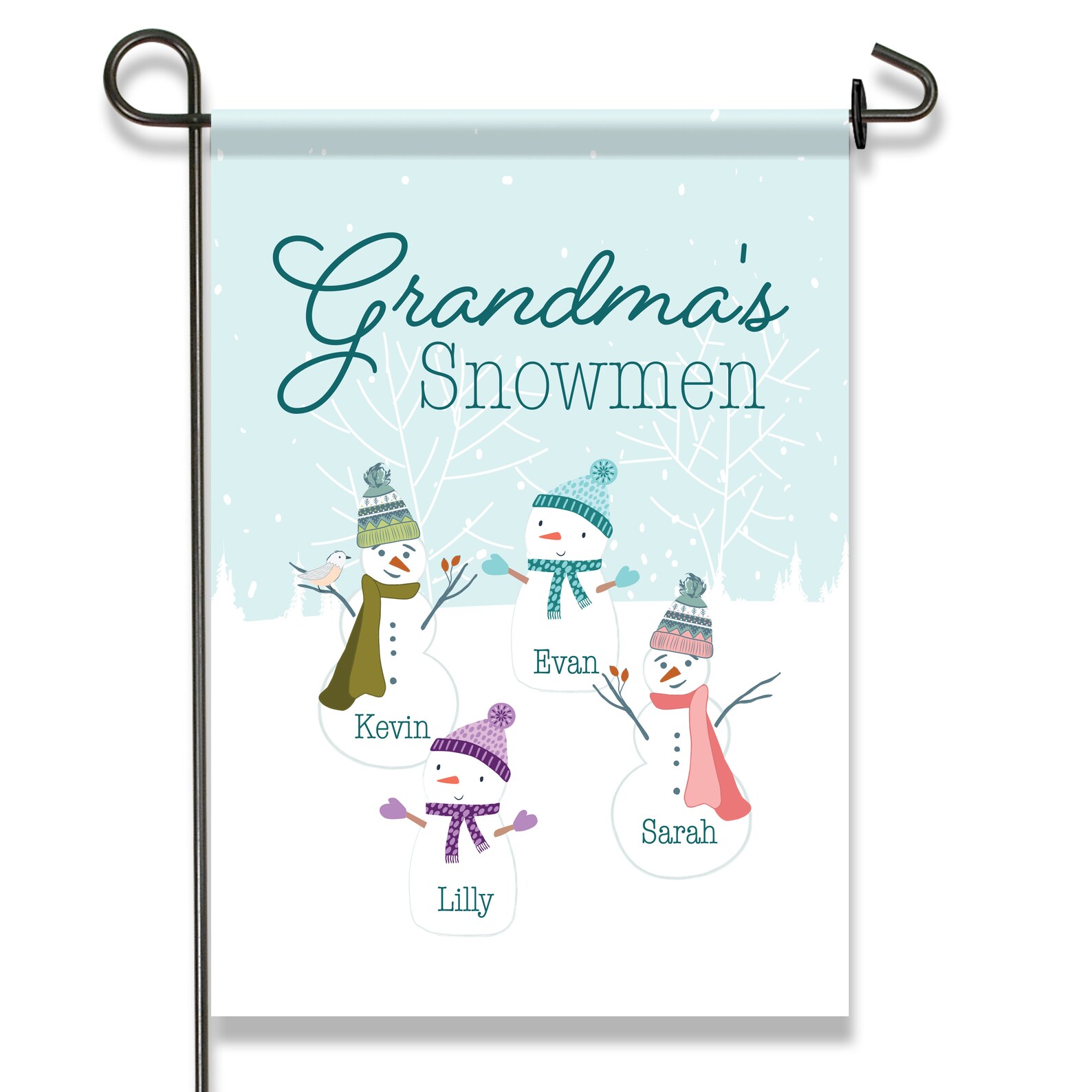 Grandma's Snowmen Decor Flag | Winter Garden Flag | Personalized Garden ...