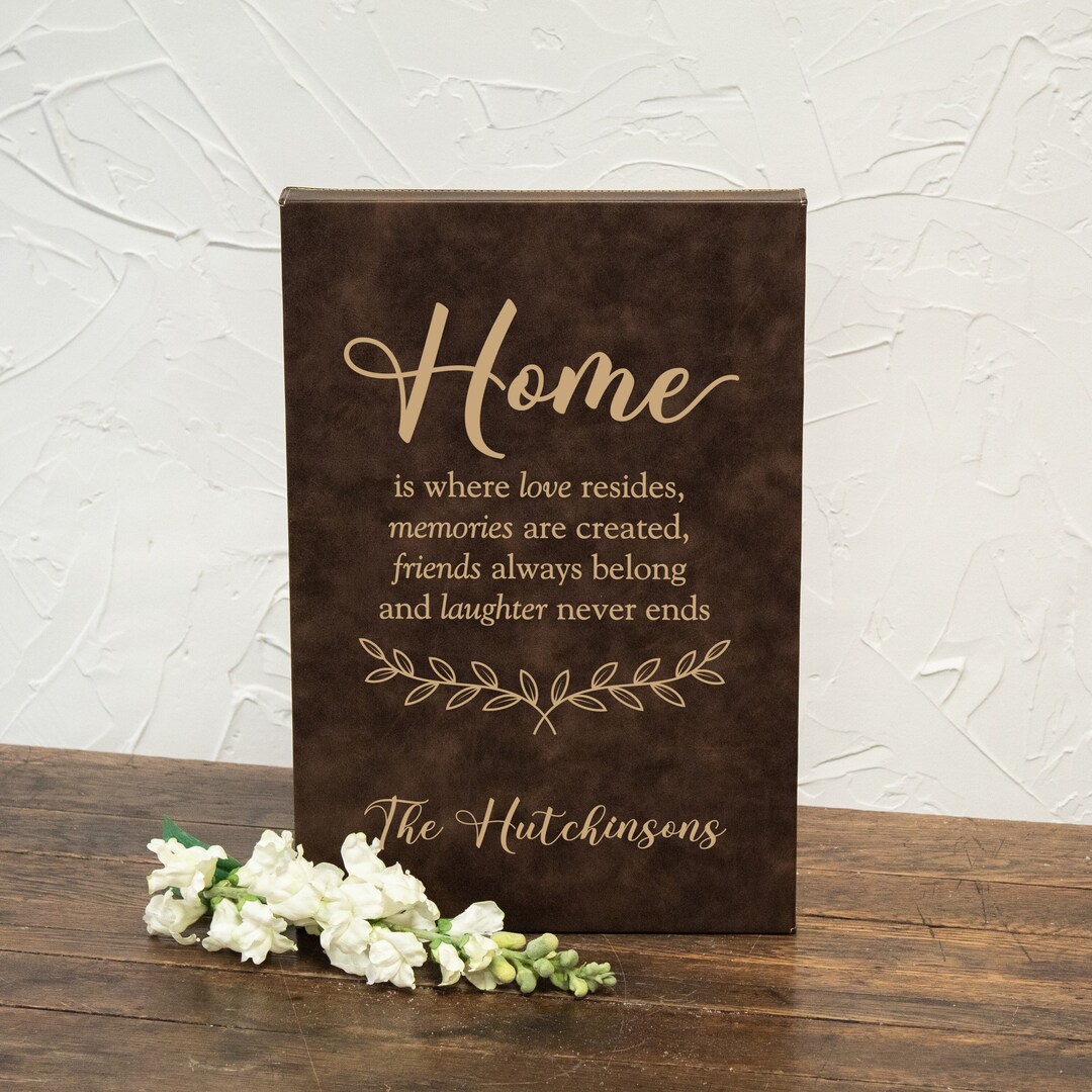 Personalized Entryway Wall Sign | Home is Where Wall Art | Family ...
