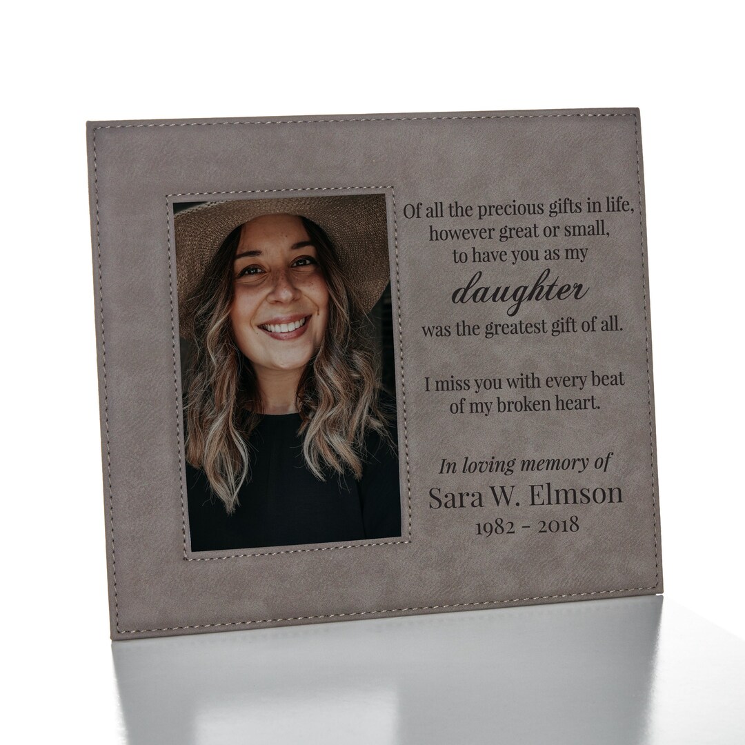 Daughter Memorial Picture Frame | Daughter Sympathy Gift | Personalized ...