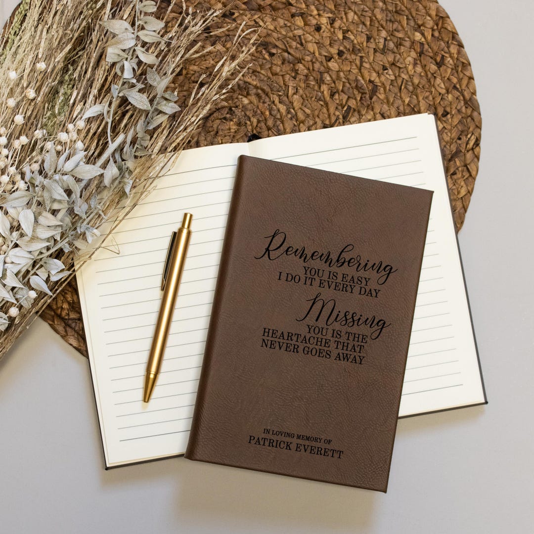 Remembering You Grief Journal | Personalized Memorial Journal ...
