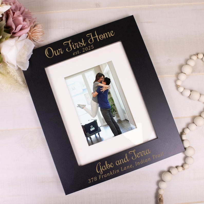 Our First Home Picture Frame Personalized | Gift for First Time Home ...