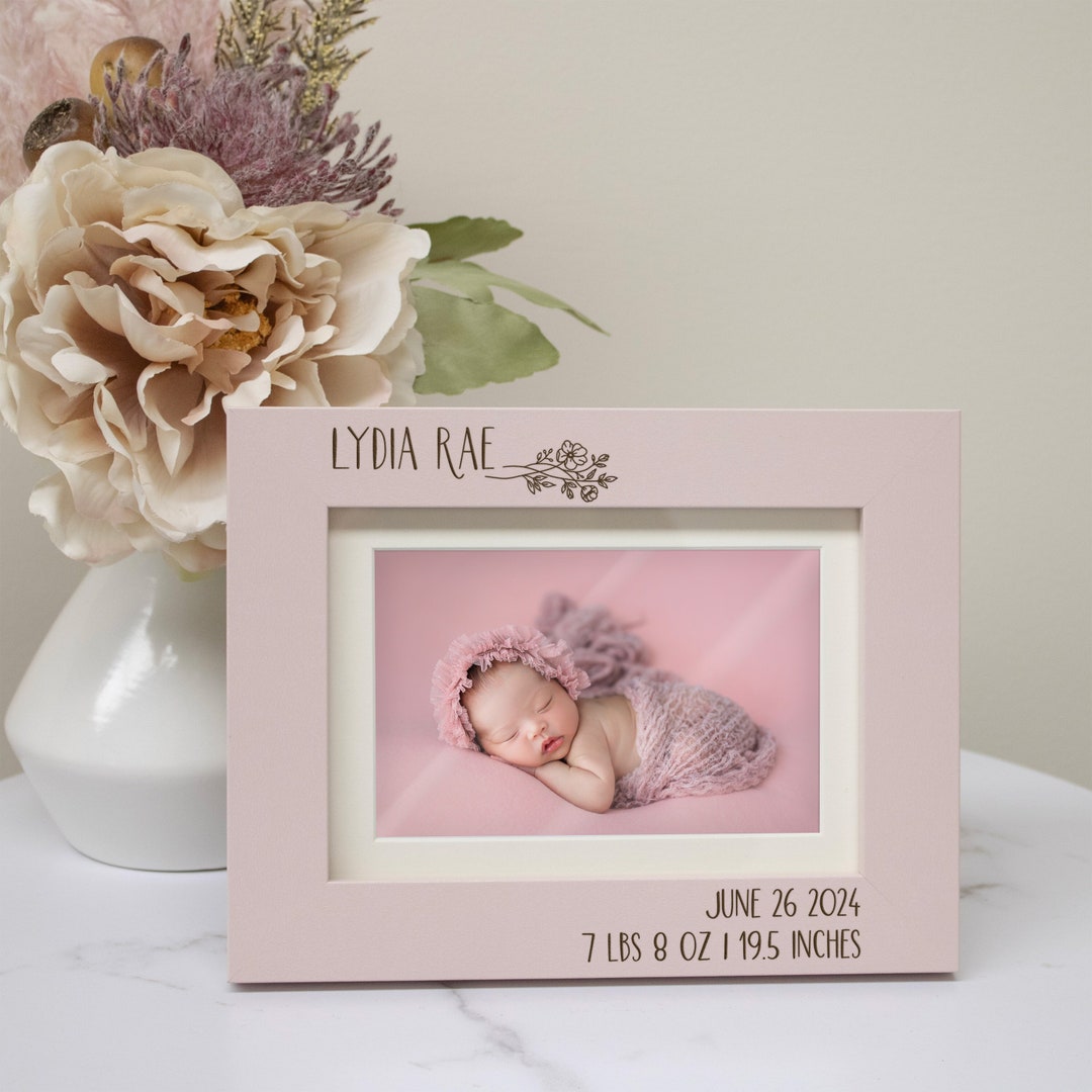 Personalized Baby Stats Picture Frame | Baby Birth Info Frame | Baby ...