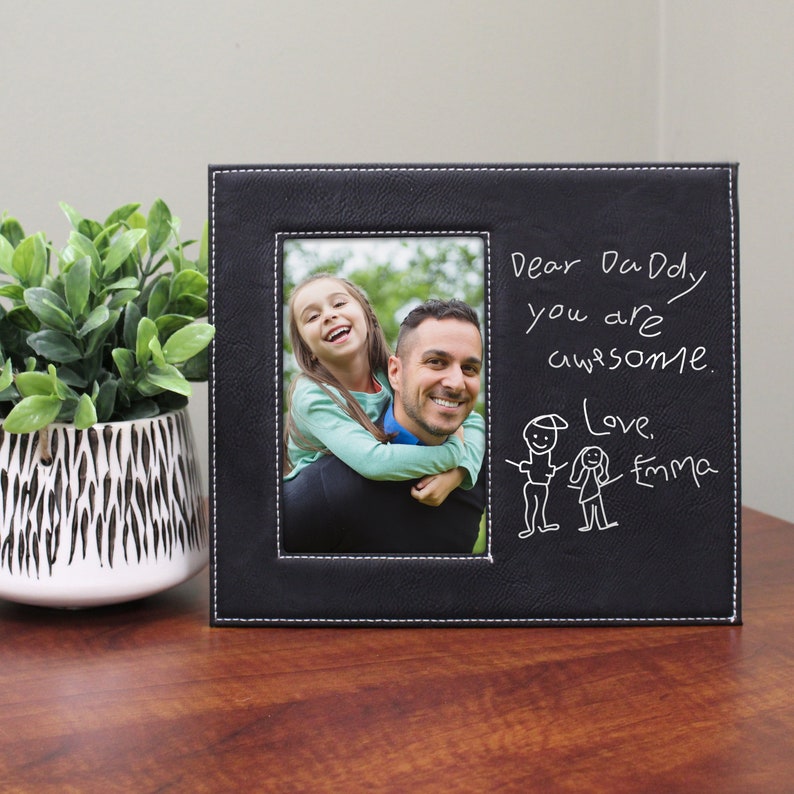 Fathers Day Gift From Kids | Kid's Handwriting Picture Frame | Child's ...