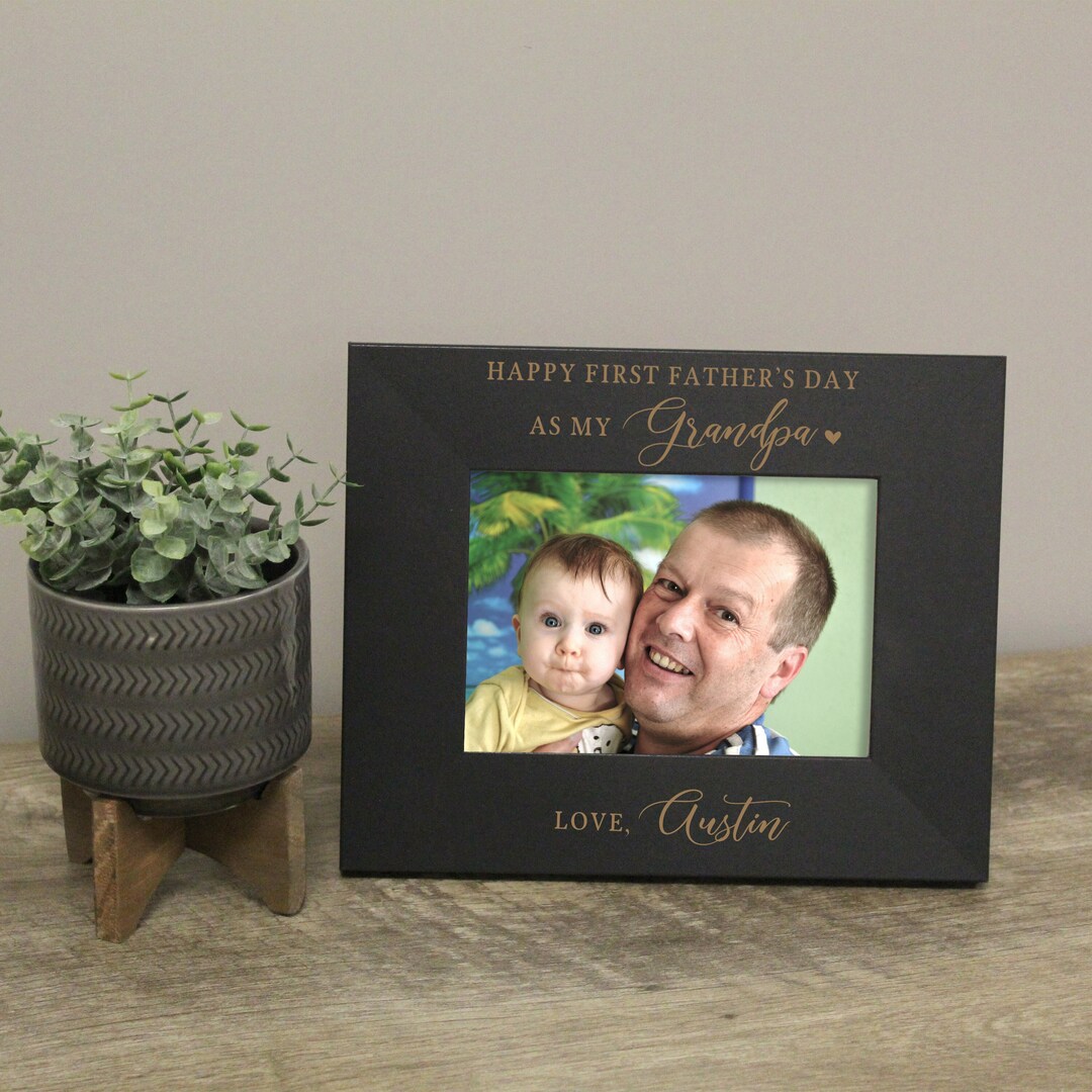 First Father's Day Picture Frame for Grandpa Personalized Grandpa ...