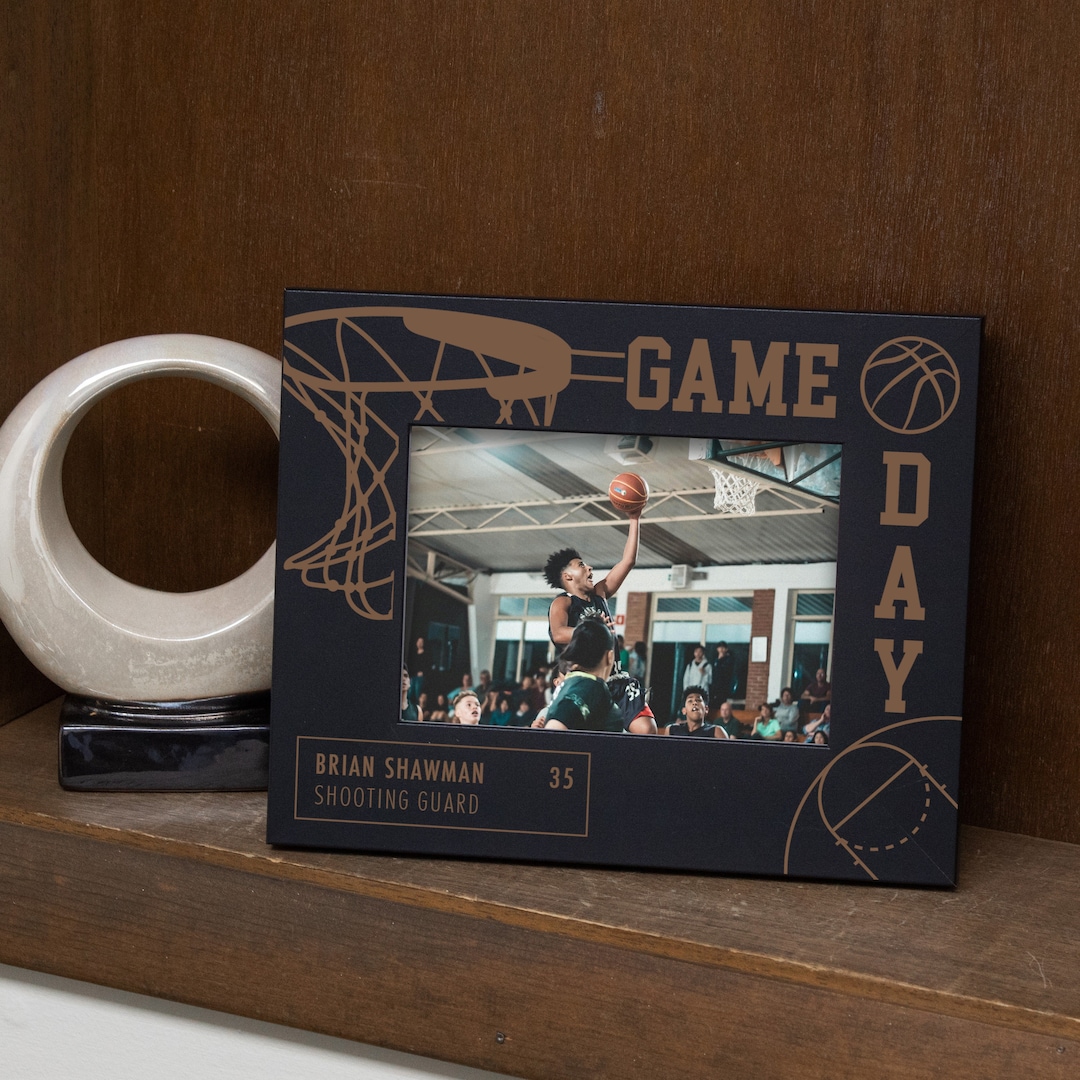 Personalized Basketball Game Day Frame Basketball Photo Frame for ...