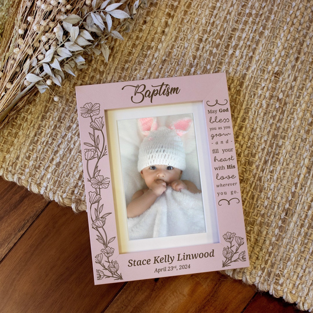 Personalized Baptism Baby Picture Frame | Custom Baptism Picture Frame ...