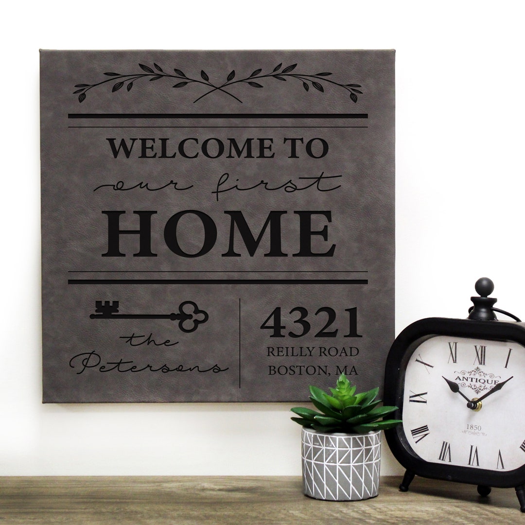 Personalized Our First Home Wall Sign Welcome to Our First Home Wall ...