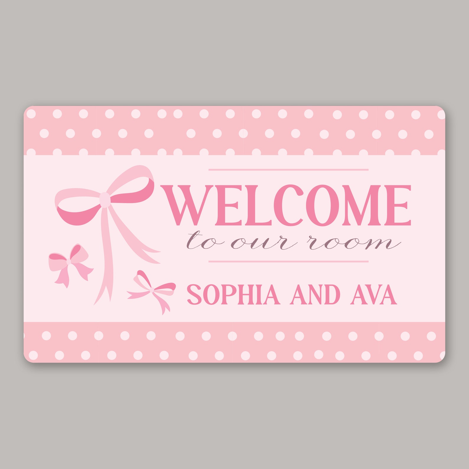 Bow Print Dorm Room Welcome Mat | Dainty Bows Dorm Room Decor for Girls ...