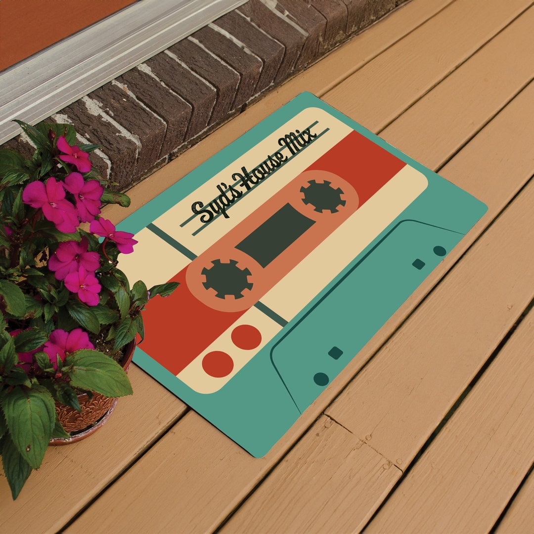 Mixed Tape Welcome Mat | Personalized Mixtape Mat | Unique Mancave ...