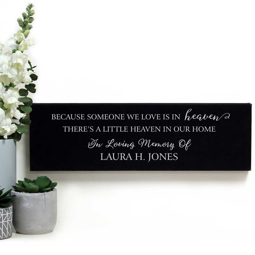 Memorial Wall Sign | There is Heaven in Our Home Wall Art | in Loving ...