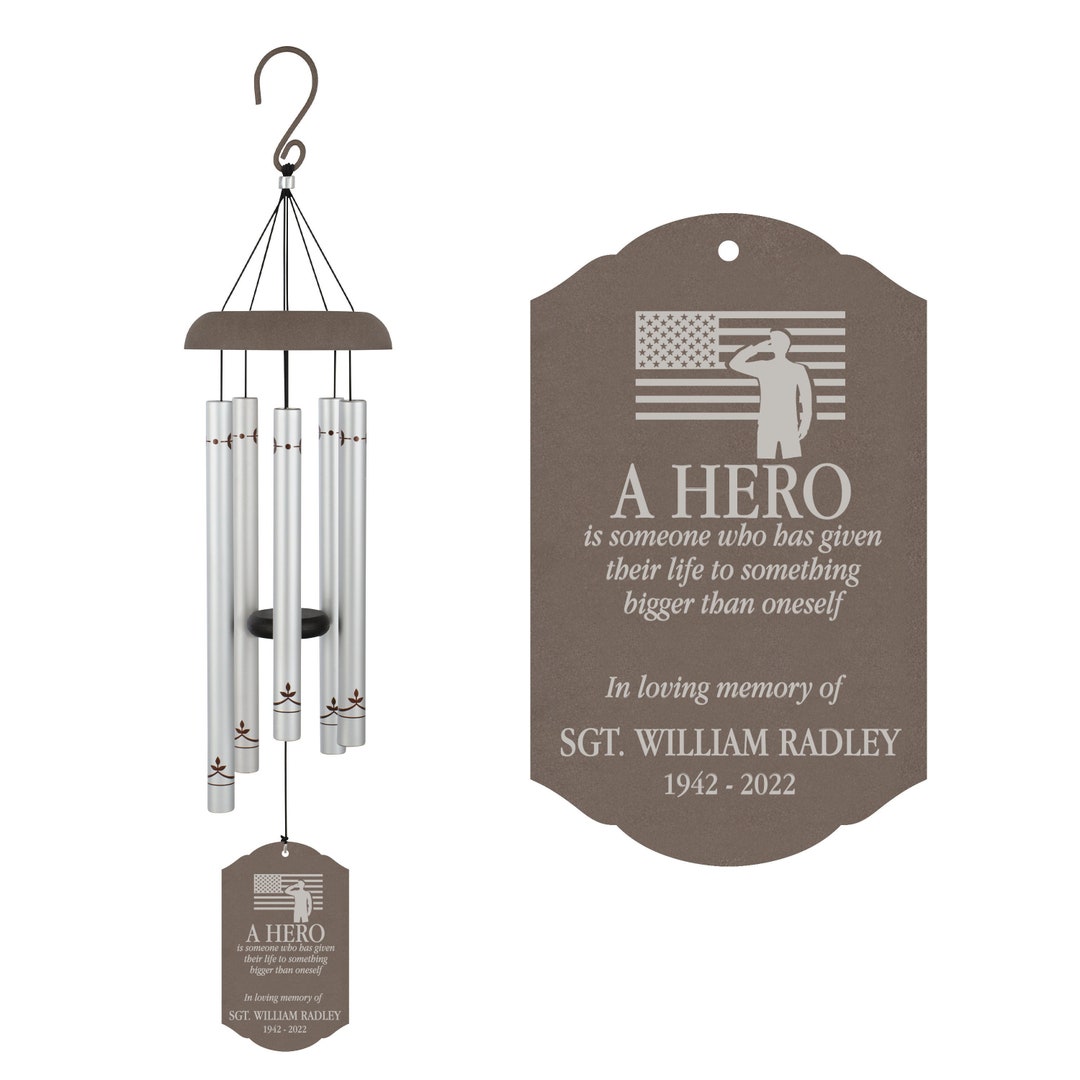 Veteran Memorial Wind Chime Military Remebrance Wind Chime - Etsy