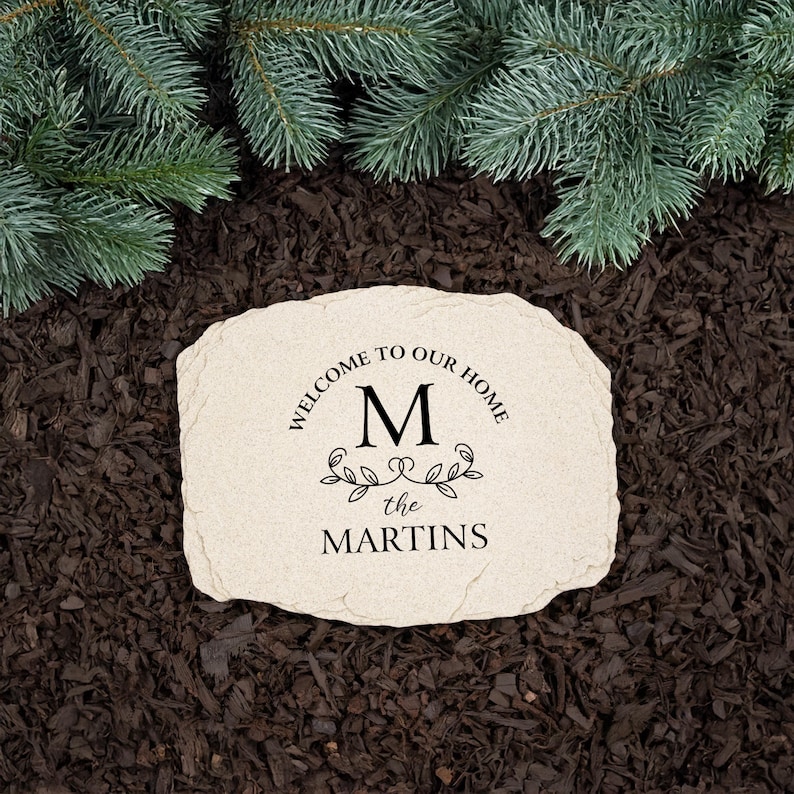 Personalized Garden Stone | Monogram Garden Stone | Gifts for Garden ...