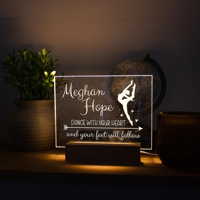 Dance With Your Heart Night Light | Personalized Dancer LED Light ...