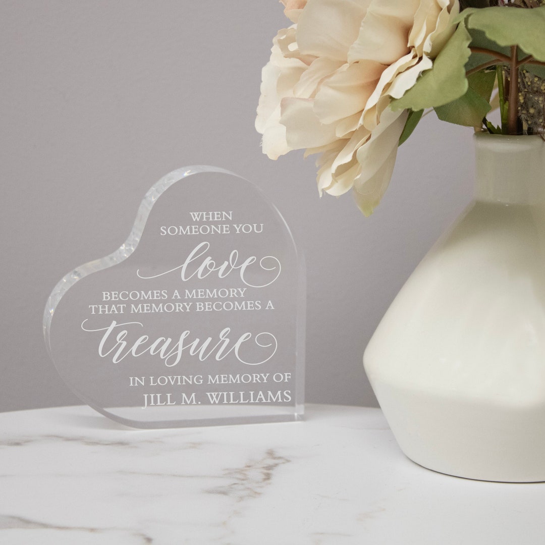 Personalized Sympathy Heart Display | Personalized Memorial Gifts ...