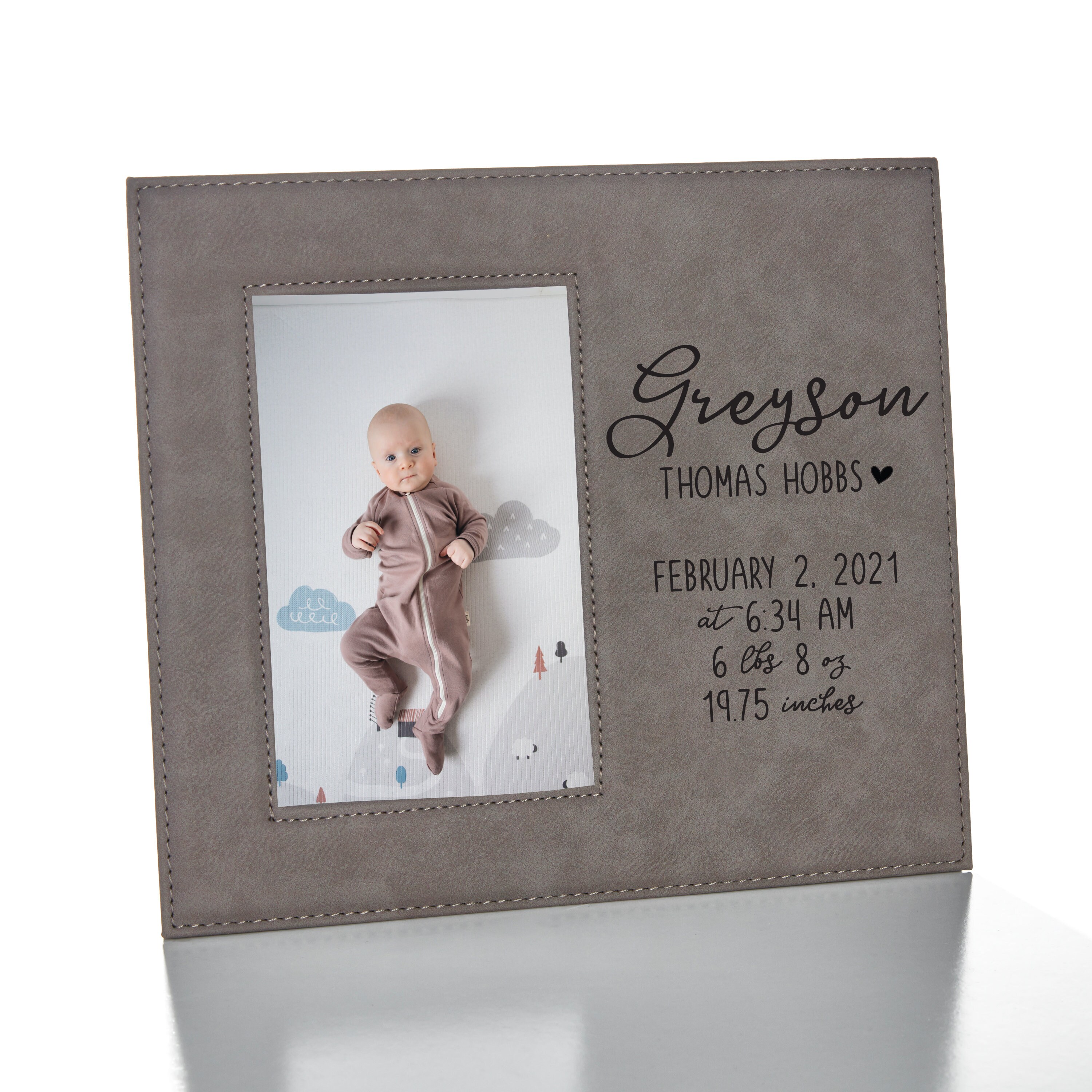 Baby Birth Stats Picture Frame Baby Birth Announcement | Etsy