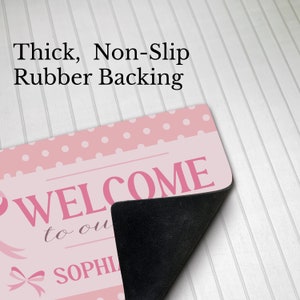 Bow Print Dorm Room Welcome Mat | Dainty Bows Dorm Room Decor for Girls ...