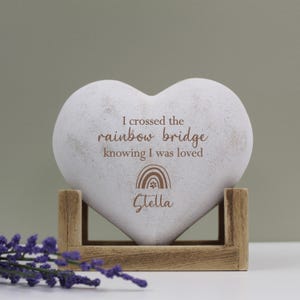 Crossed the Rainbow Bridge Memorial Plaque | Pet Memorial Gift ...