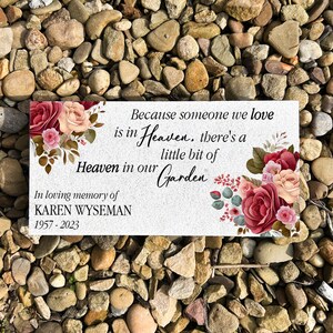 Heaven in Garden Memorial Stone Someone We Love is in Heaven Sympathy ...