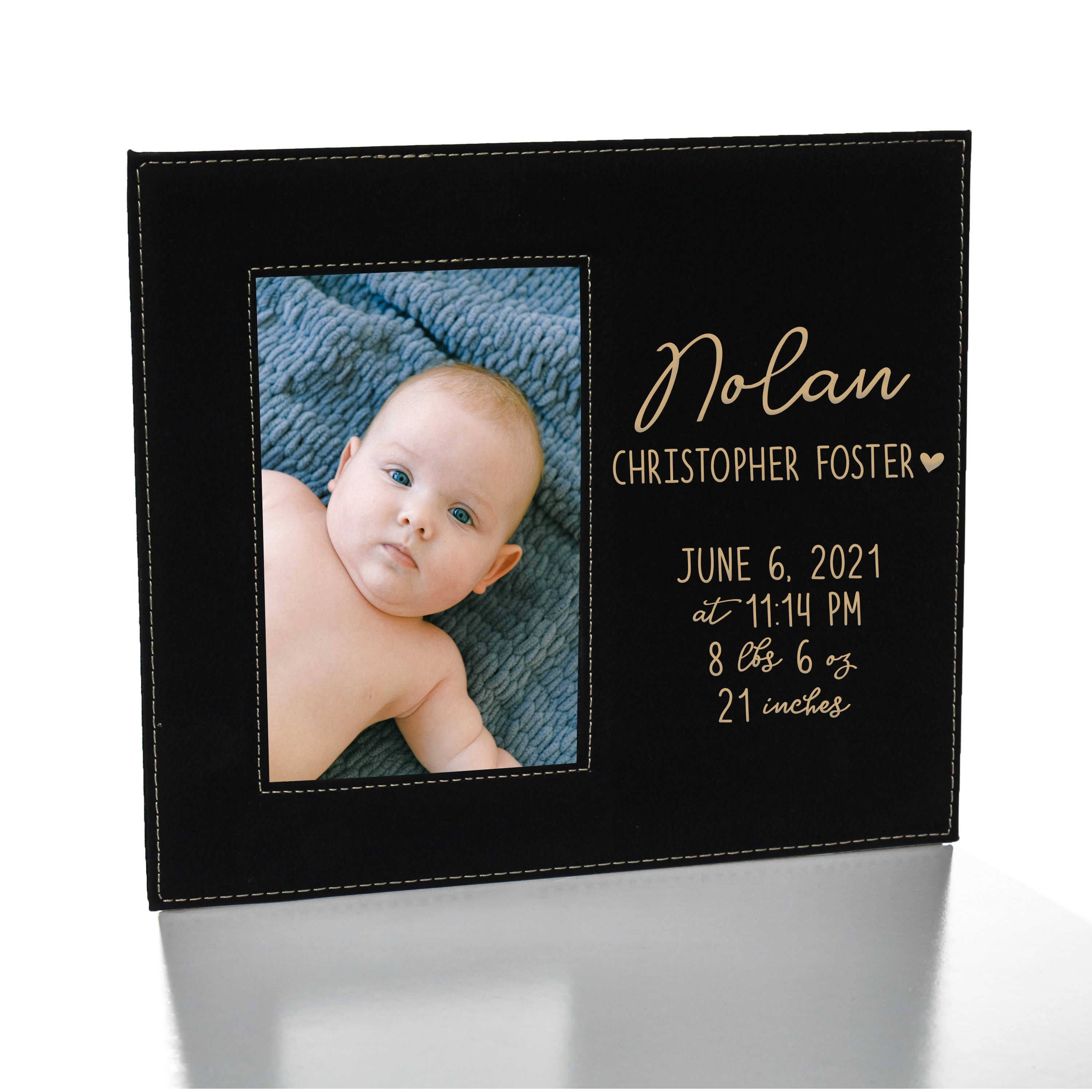Baby Birth Stats Picture Frame Baby Birth Announcement | Etsy