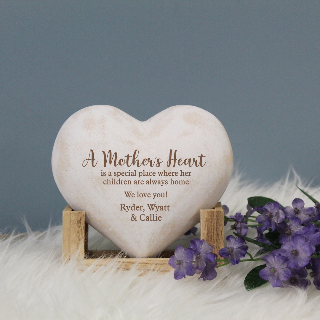 Mom Personalized Heart Keepsake | Mother's Day Gift | Mother's Heart ...