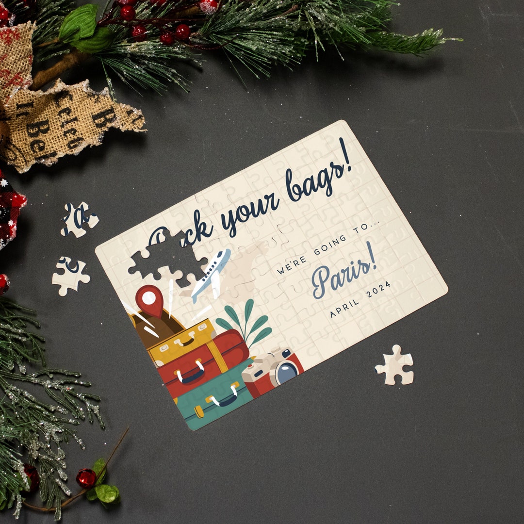Vacation Reveal Puzzle | Vacation Announcement Puzzle | Personalized ...