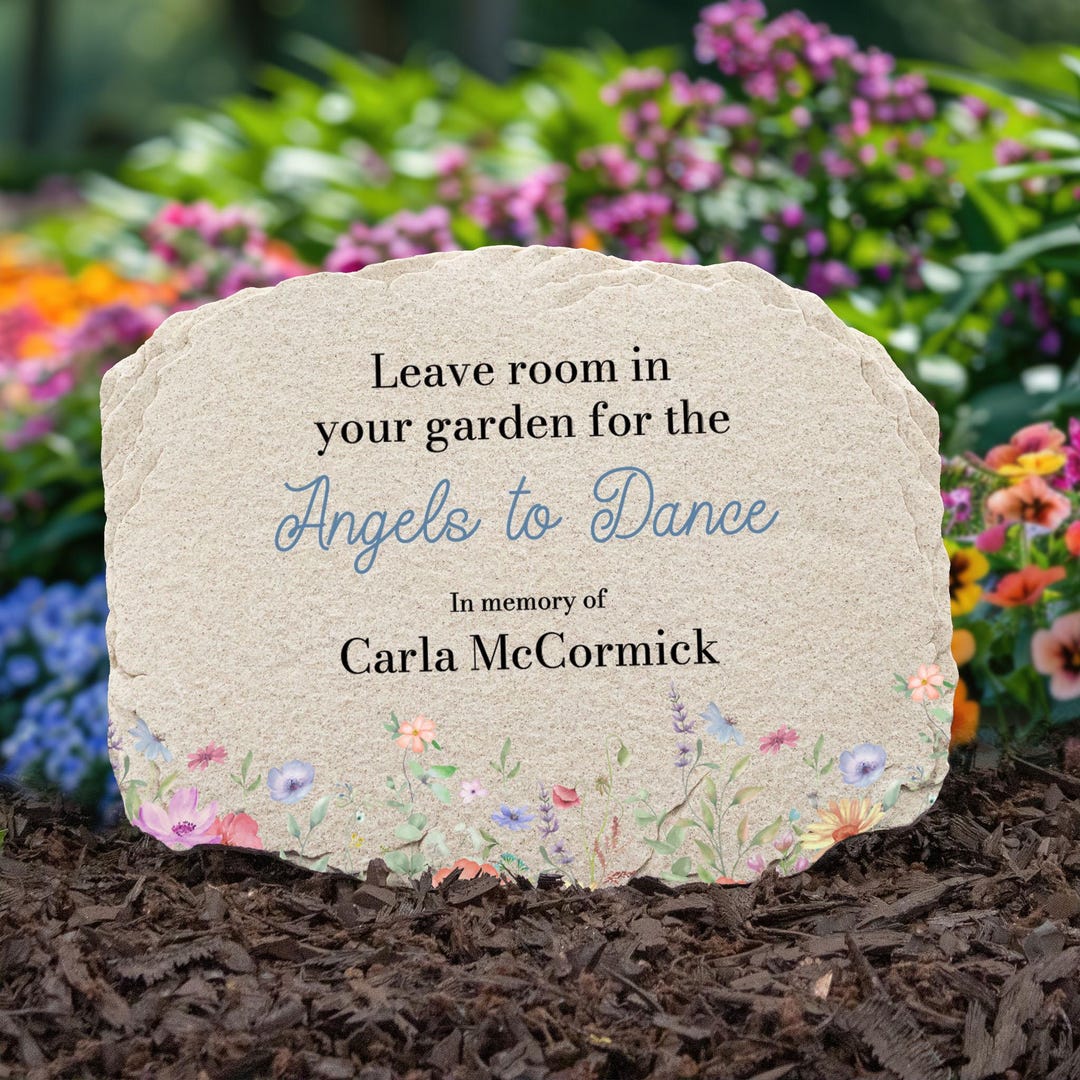 Personalized Memorial Garden Stone | Custom Outdoor Memorial | Sympathy ...