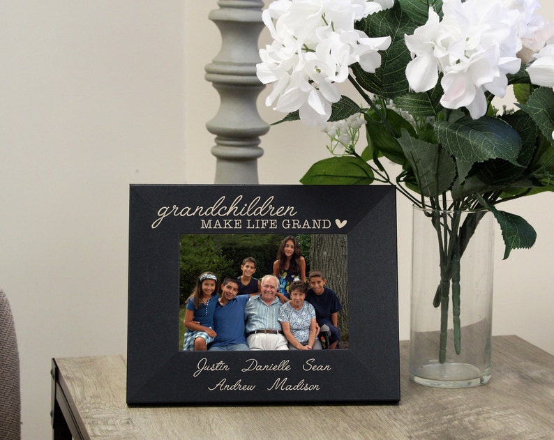 Grandchildren Make Life Grand Picture Frame Grandparents | Etsy
