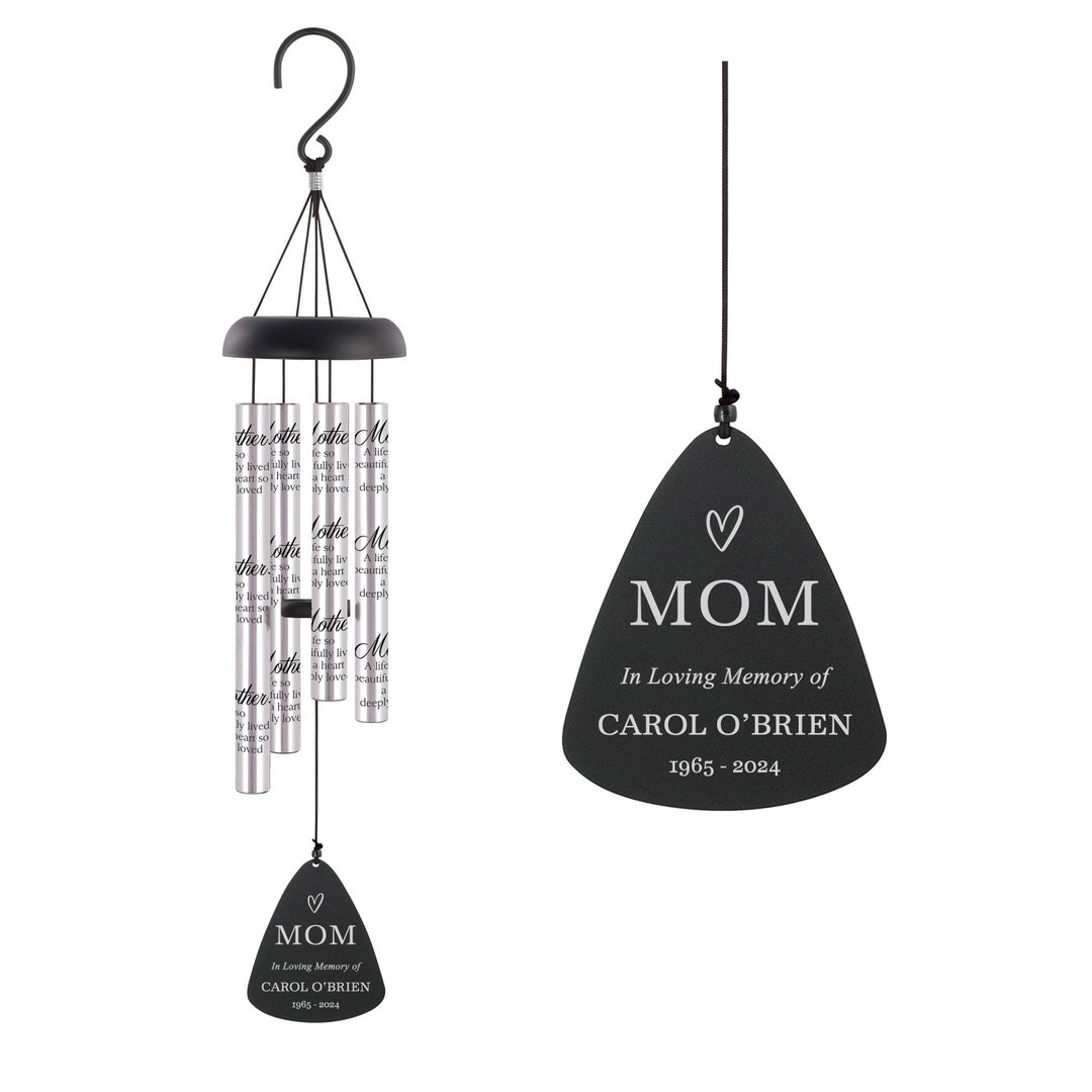 In Loving Memory of Mom Wind Chime Personalized Mother Memorial Wind ...