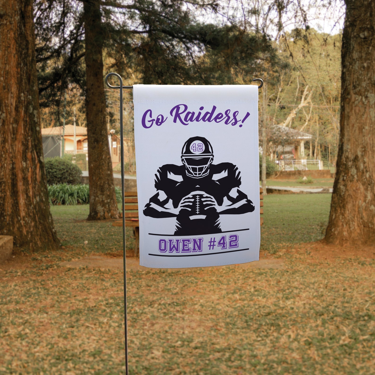 Football Player Garden Flag | Personalized Football Player Sign | High ...