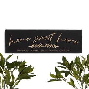 Home Sweet Home Sign Personalized With Family Names, Farmhouse Decor ...