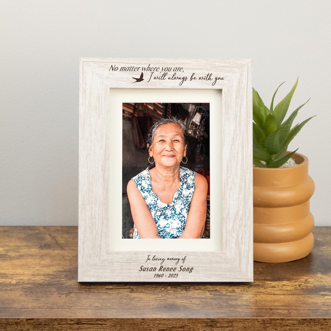 Engraved Memorial Picture Frame | I'll Always Be With You Remembrance ...