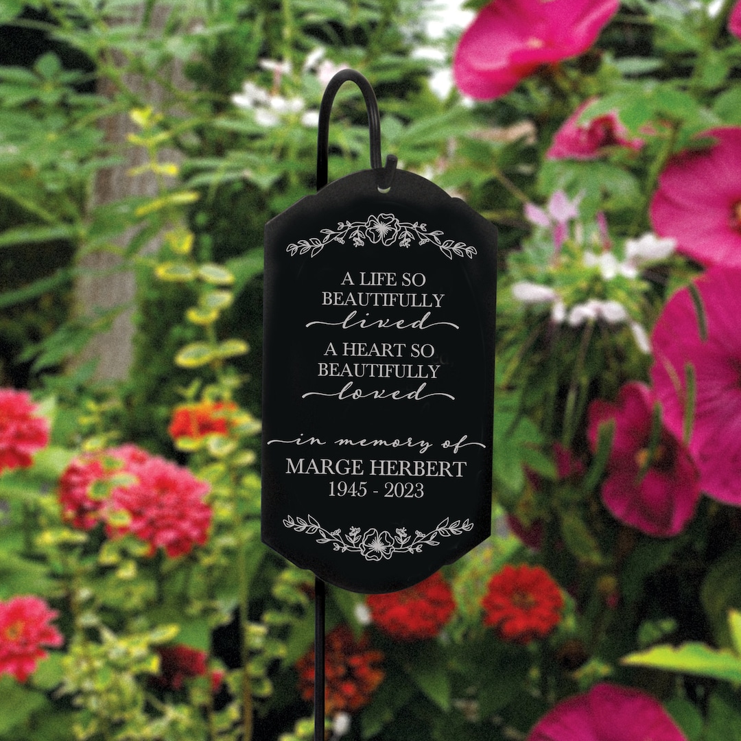 Memorial Garden Stake Personalized | Cemetery Grave Marker | Memorial ...