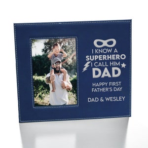 Dad Superhero Picture Frame Dad is a Super Hero Picture Frame Father ...