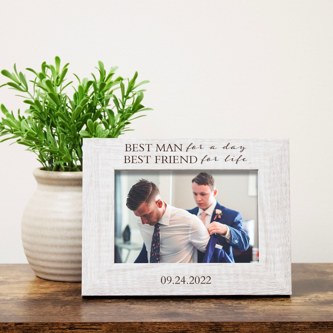 Best Man Picture Frame | Best Man Best Friend Picture Frame | Groomsmen ...