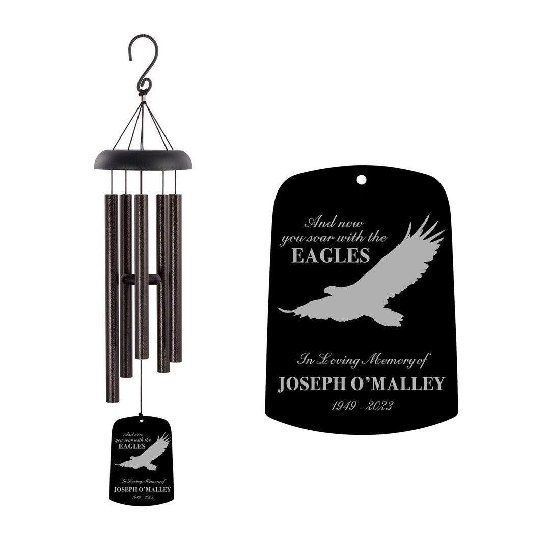 Eagle Memorial Wind Chime Soar With the Eagles Memorial Gift ...