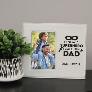 Dad Superhero Picture Frame Dad is a Super Hero Picture Frame Father ...