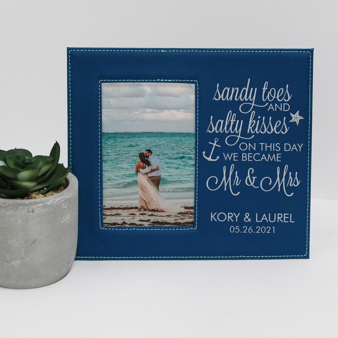 Beach Wedding Picture Frame Personalized Beach Wedding Frame - Etsy ...
