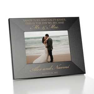 Beach Wedding Picture Frame Personalized With Names and - Etsy