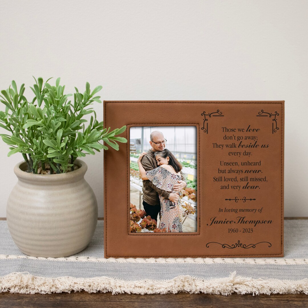 Those We Love Don't Go Away Picture Frame | Personalized Memorial ...