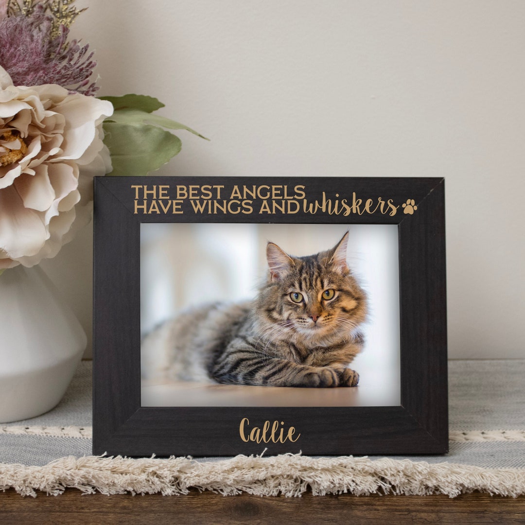 Cat Memorial Picture Frame Personalized Cat Sympathy Gift Cat Tribute ...