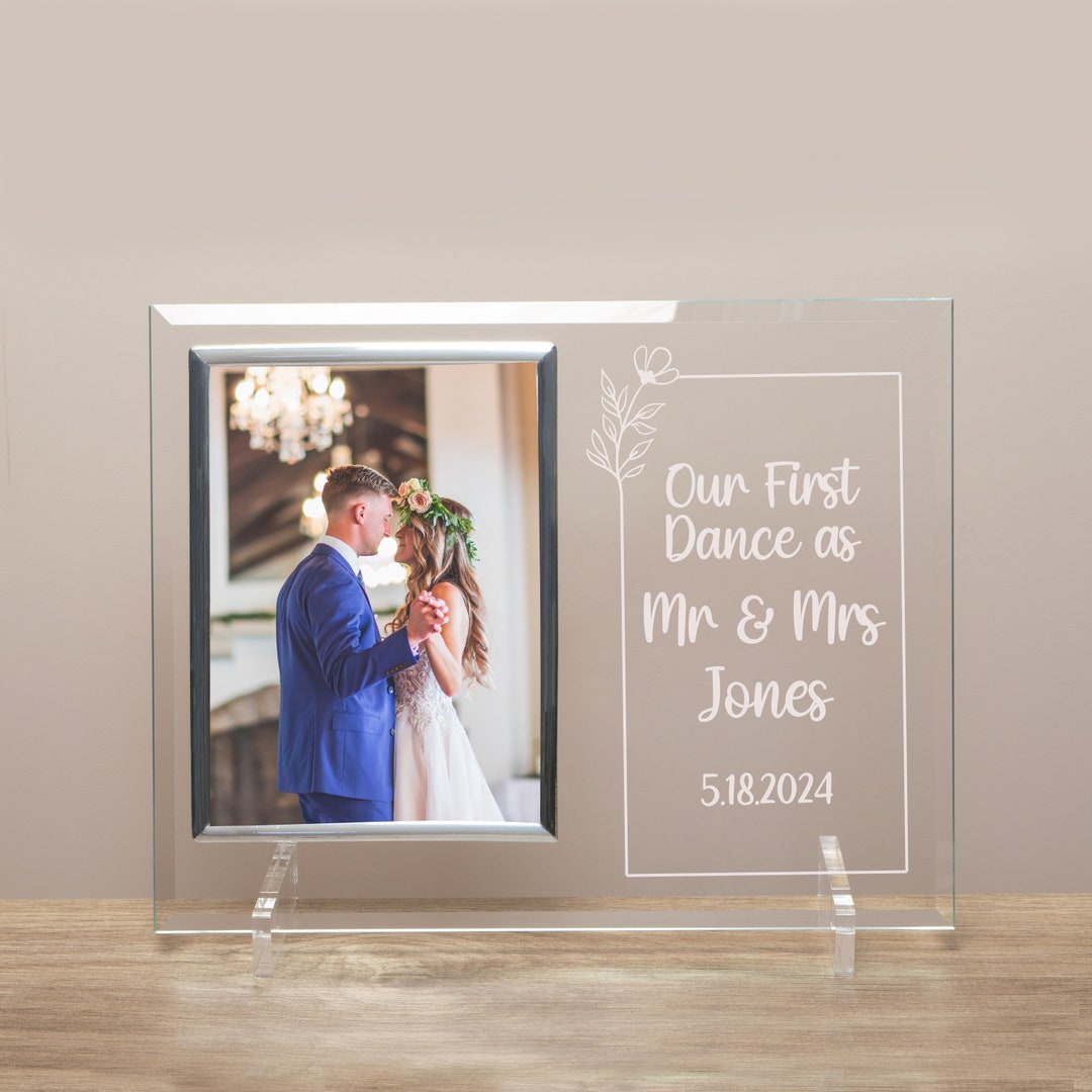 Our First Dance as Mr & Mrs Picutre Frame Our First Dance Gift Glass ...